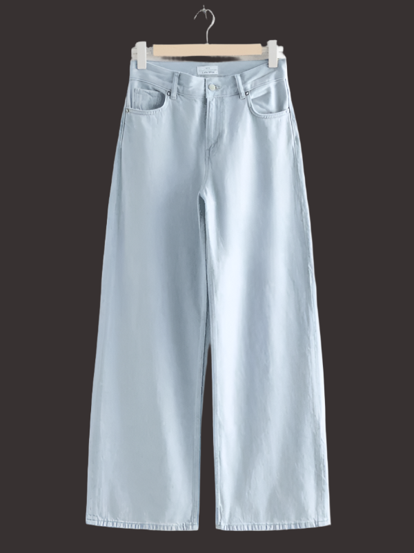 ICE BLUE WIDE LEG JEANS – Pashaazz